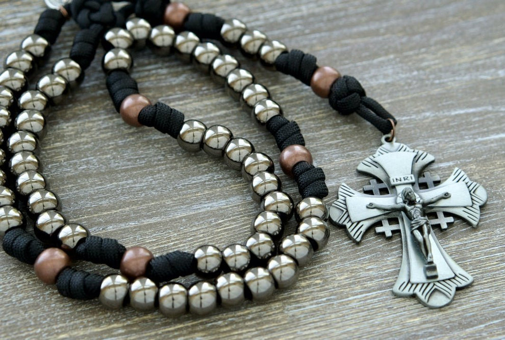 Ancient Armor - 5 Decade Paracord Rosary – Sanctus Servo