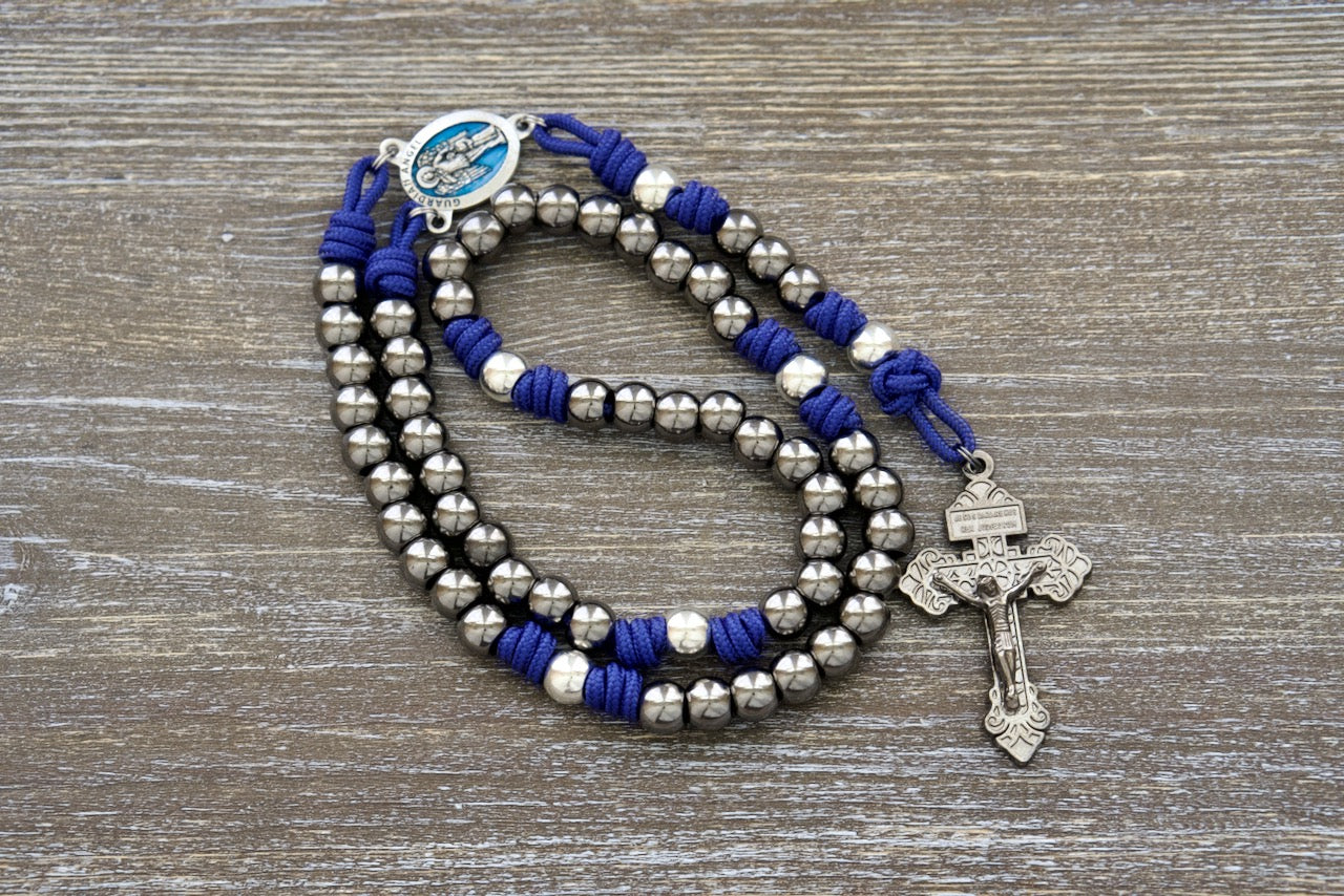 Guardian of Grace (Guardian Angel) - Premium Metal Paracord Rosary ...